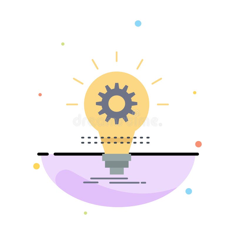 Bulb, Develop, Idea, Innovation, Light Flat Color Icon Vector Stock ...