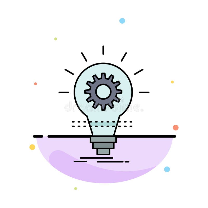 Bulb, Develop, Idea, Innovation, Light Flat Color Icon Vector Stock ...