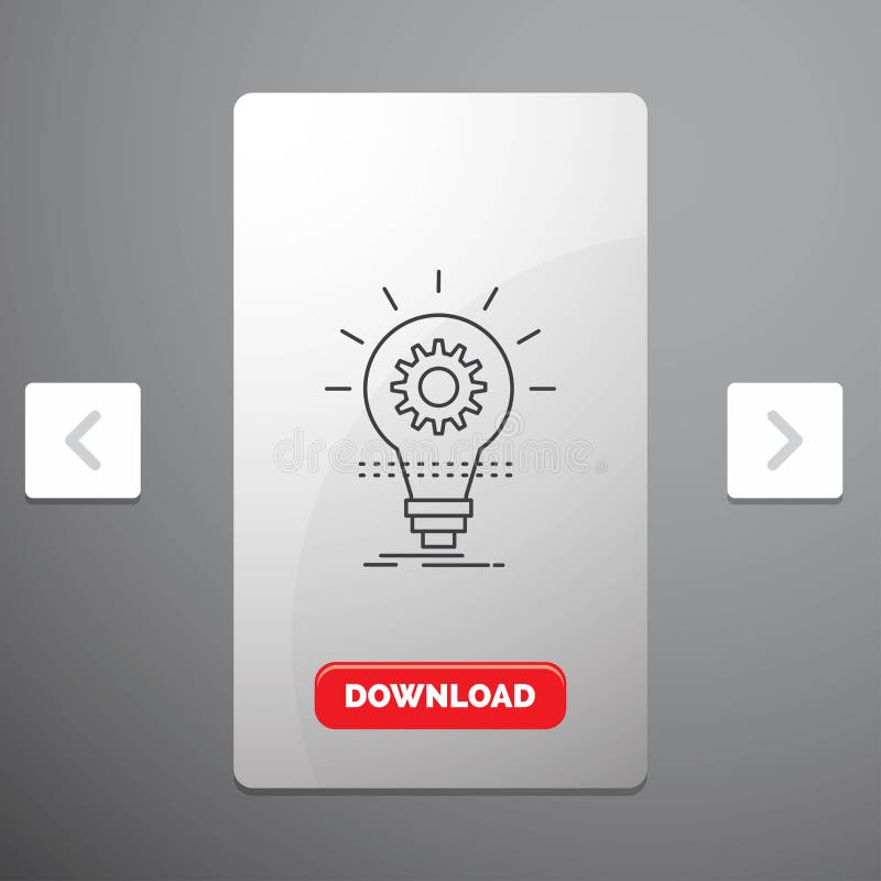 Bulb, Develop, Idea, Innovation, Light Line Icon in Carousal Pagination ...