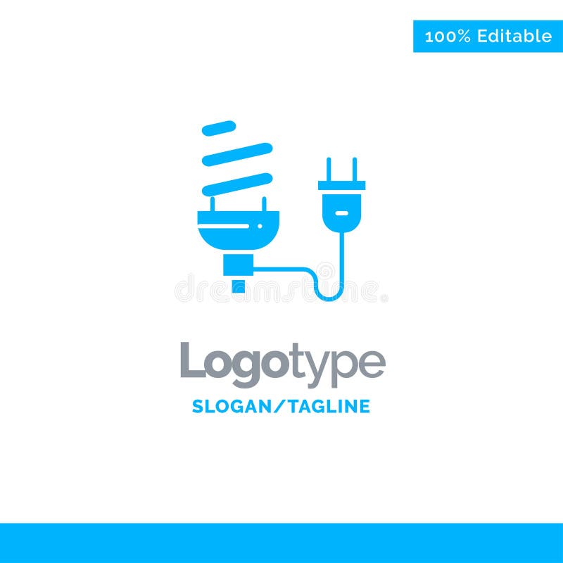 Bulb, Economic, Electrical, Energy, Light Bulb, Plug Blue Solid Logo ...