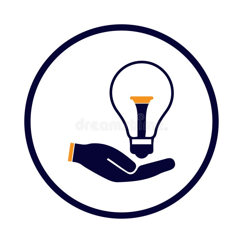 Bulb, Electric, Hand, Electric Bulb on Hand Icon Stock Vector ...