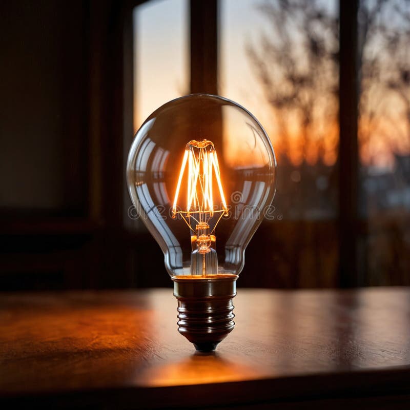 Bulb , Electric Light Fixture To Generate Illumination Stock ...