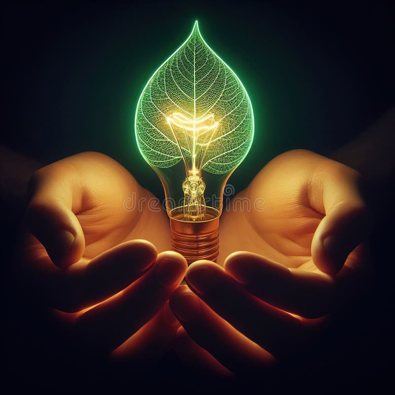 Bulb Energy Consumption Leaf Ecology Energy Sustainable - Ai Generated ...