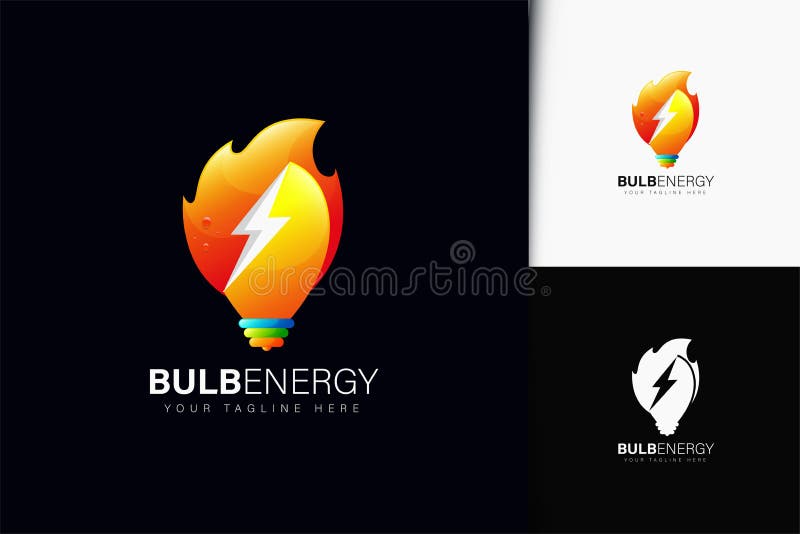 Bulb Energy Logo Design with Gradient Stock Vector - Illustration of ...
