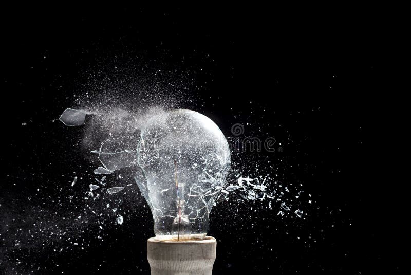 Bulb explosion stock image. Image of bang, smash, damage - 36529849