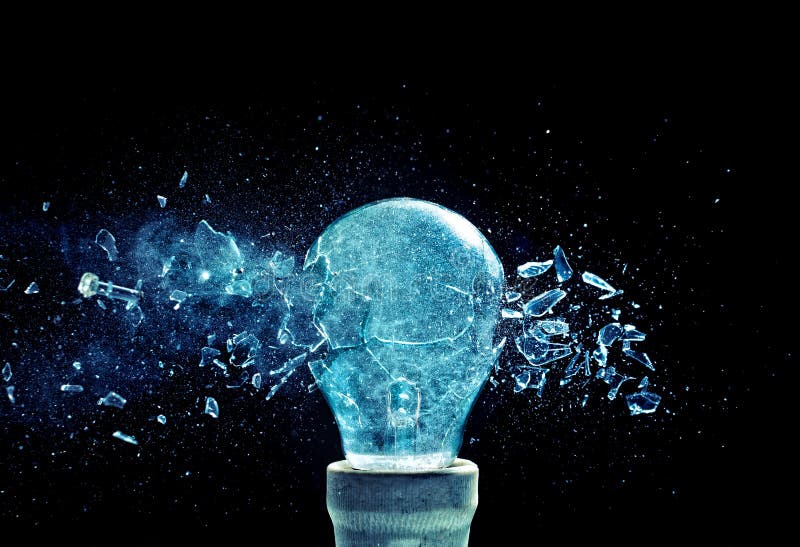 Bulb explosion stock image. Image of industry, defeat - 36530059