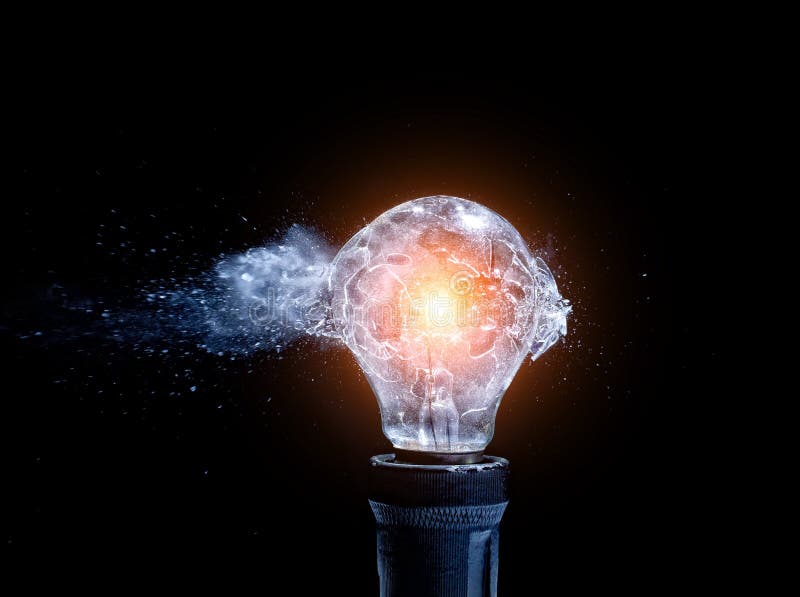 Bulb explosion stock photo. Image of collision, crash - 50930236