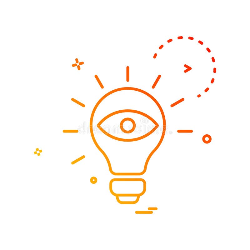 Bulb Eye Icon Vector Design Stock Vector - Illustration of drawing ...