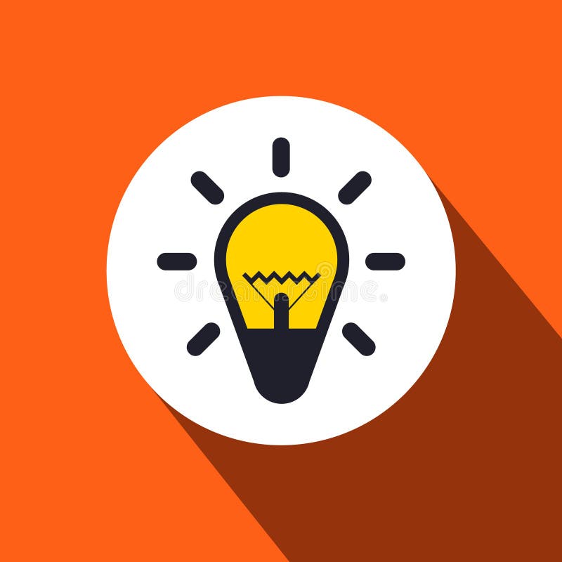 Bulb Flat Design Icon stock vector. Illustration of object - 104691746