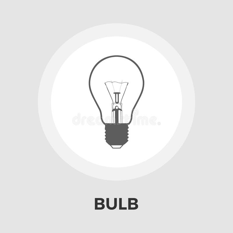 Bulb flat icon. stock vector. Illustration of design - 89289906