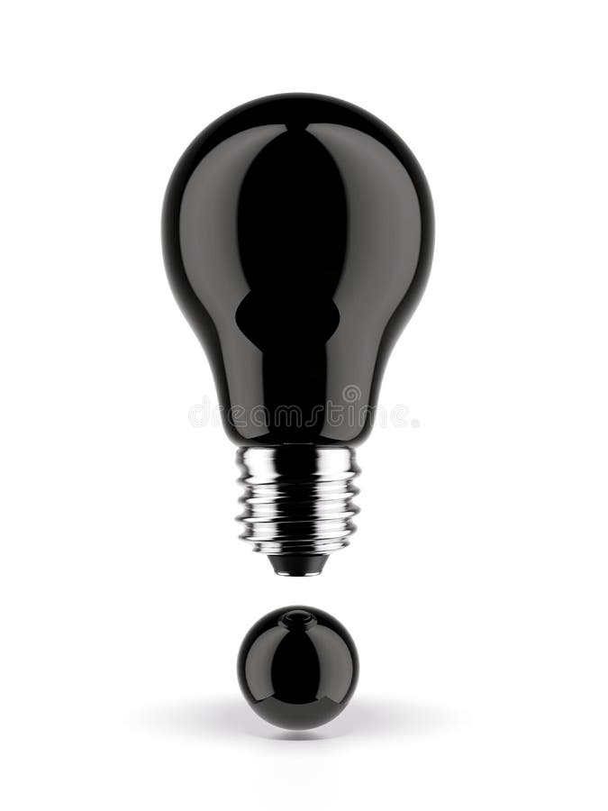Bulb in the Form of a Exclamation Mark Stock Illustration ...