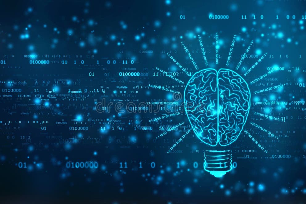 Bulb Future Technology with Brain, Innovation Background, Artificial ...