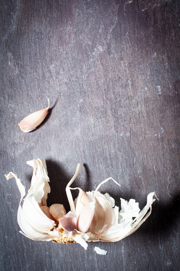 Bulb of smashed garlic. stock photo. Image of ingredient - 179873564