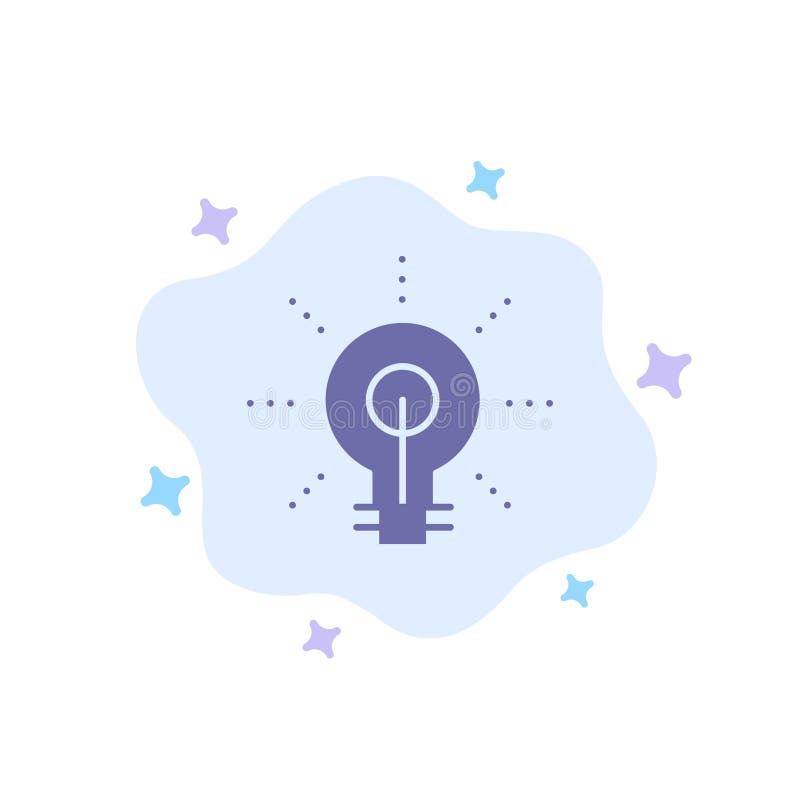 Bulb, Glow, Idea, Insight, Inspiriting Blue Icon on Abstract Cloud ...