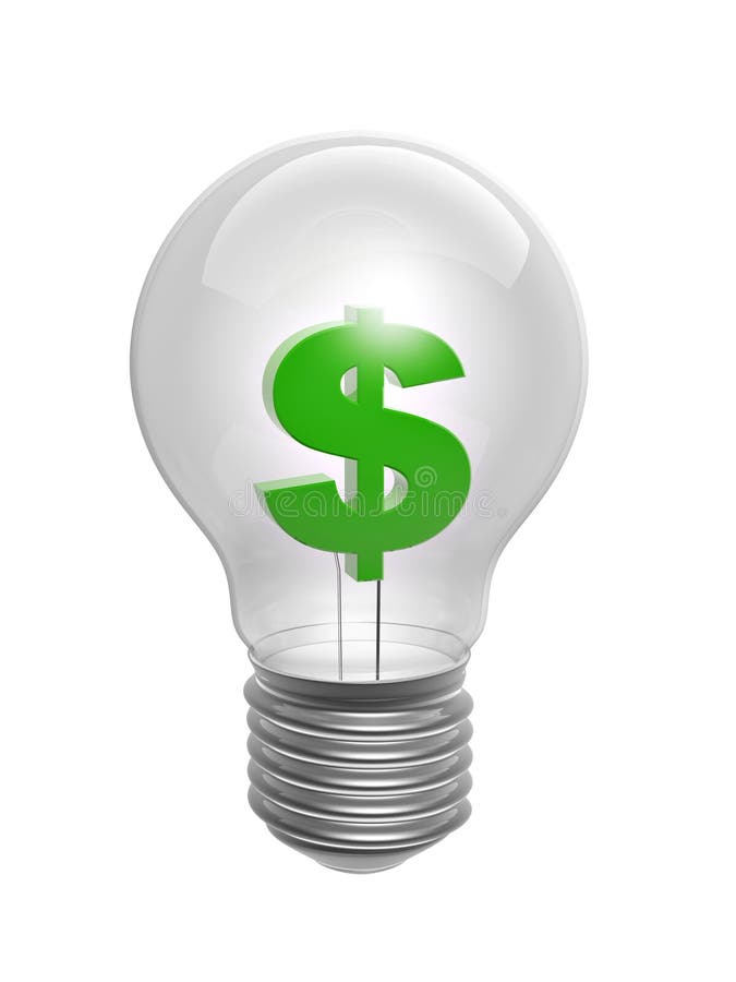 Economic Dollar bulb stock illustration. Illustration of bulbs - 3283019