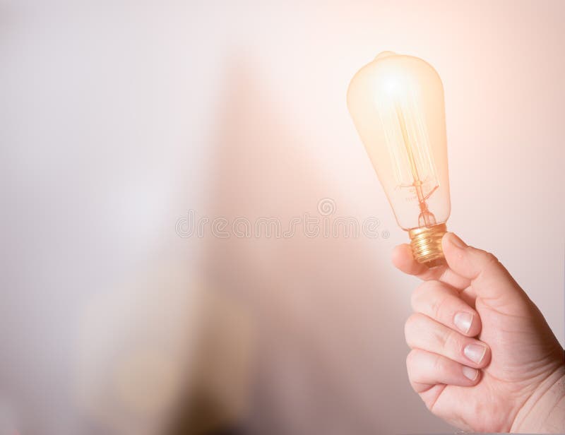 Bulb in hand stock image. Image of lightbulb, inspire - 96751123
