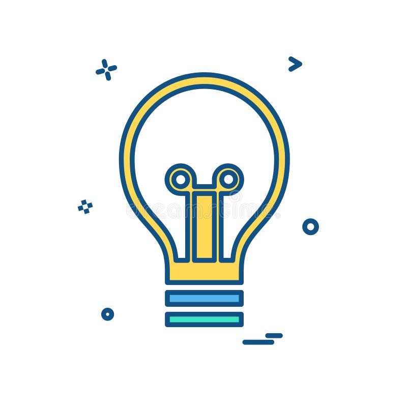 Bulb icon design vector stock vector. Illustration of icon - 132432847