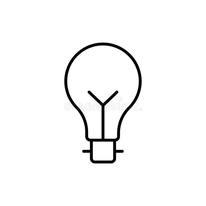 Bulb Icon Flat Logo Isolated Symbol Stock Vector - Illustration of ...