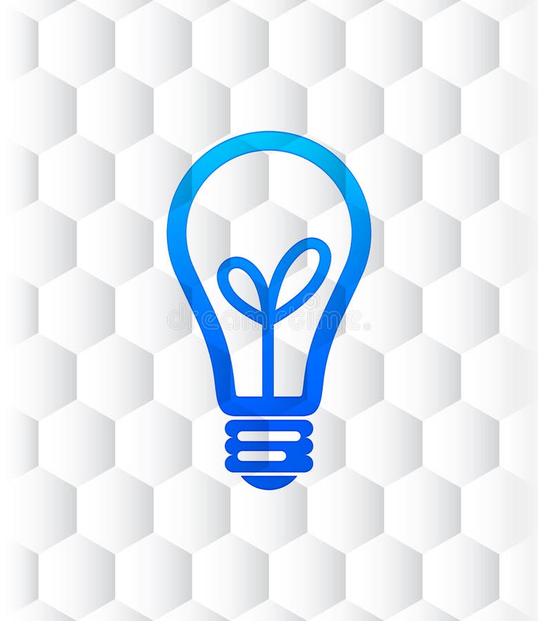 Bulb Icon Hexagon Seamless Pattern Abstract White Background Stock ...