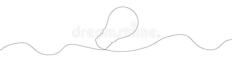 Bulb Icon Line Continuous Drawing Vector. One Line Bulb Icon Vector ...