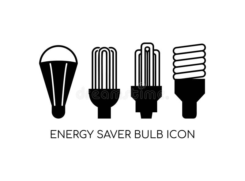 Bulb Icon Set stock illustration. Illustration of halogen - 257860838