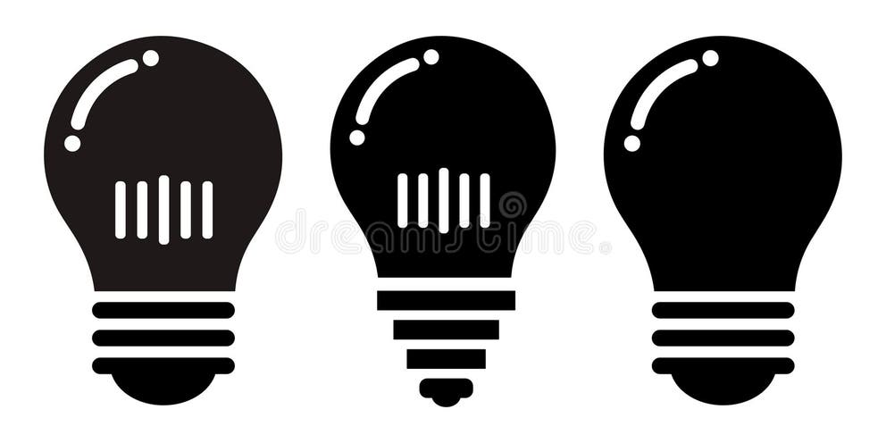 Bulb Icon Set Art Work and Idea Icon Stock Vector - Illustration of ...