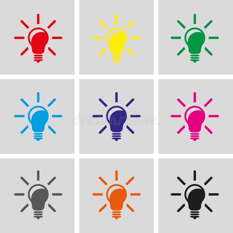 Bulb Icon Stock Vector Illustration Flat Design Stock Vector ...