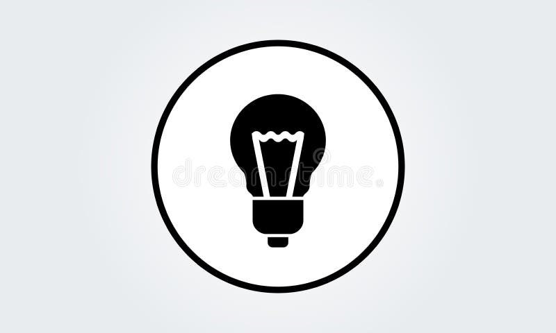 Bulb Icon Vector Innovation Idea Tip Logo Design Flat Style Illustration Stock Vector