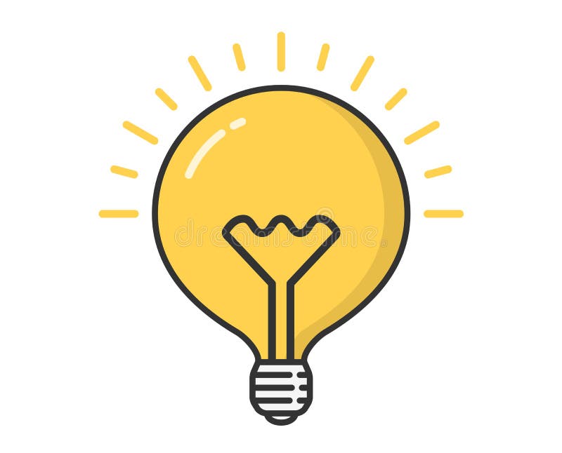 Bulb Icon stock vector. Illustration of outline, electrical - 260558573