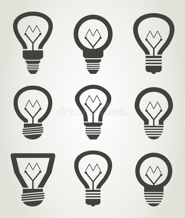 Bulb an icon2 stock vector. Illustration of grey, office - 37615735