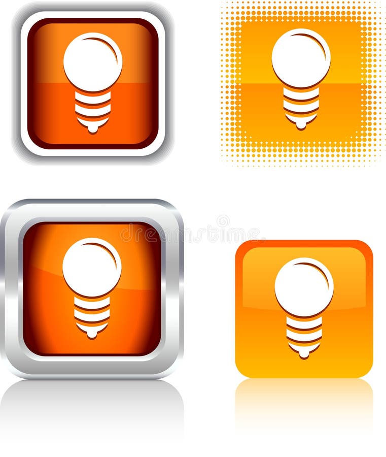 Idea buttons. stock vector. Illustration of icons, orange - 9166452