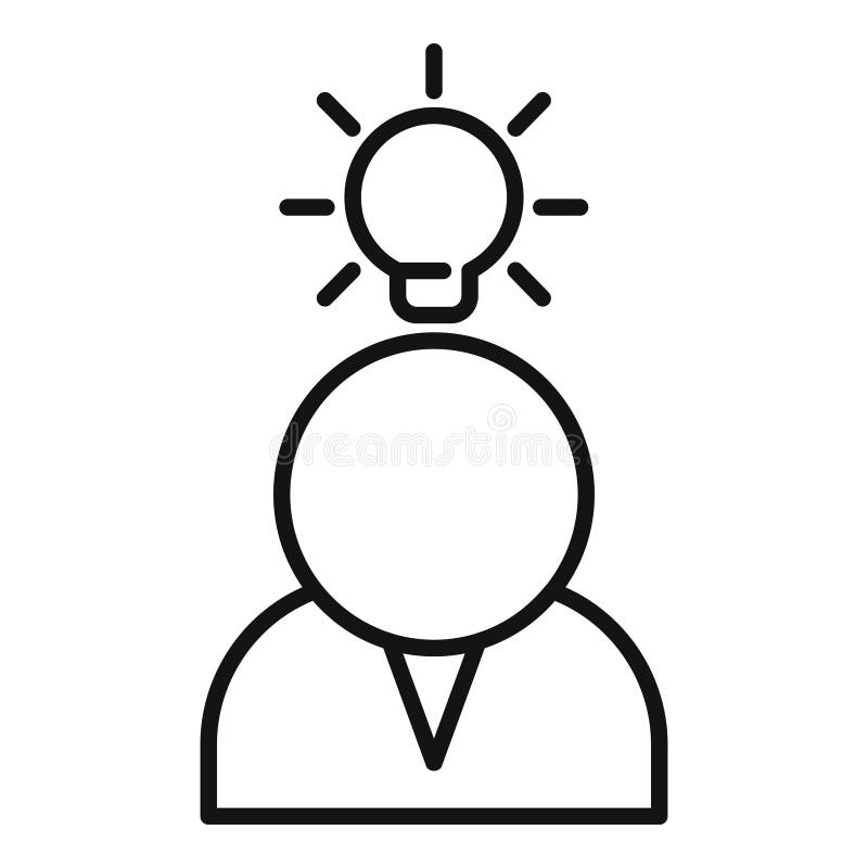 Bulb Idea Brainstorm Icon Outline Vector. Customer Review Stock Vector ...