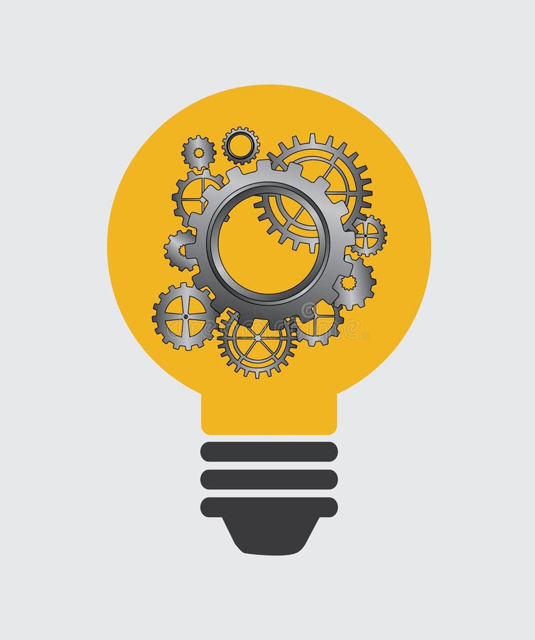 Light Bulb Shape Idea Concept Formed by Education Icons Stock Vector ...