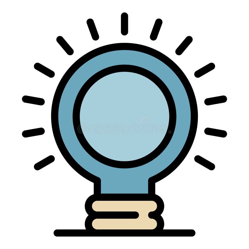 Bulb Idea Icon Color Outline Vector Stock Vector - Illustration of ...