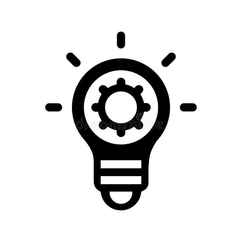 Bulb, Idea, Innovation Icon. Black Vector Graphics Stock Vector ...