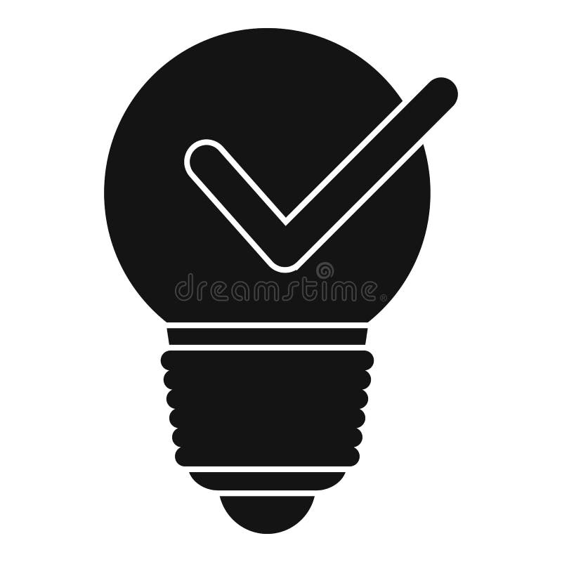 Bulb Idea Mission Icon, Simple Style Stock Vector - Illustration of ...