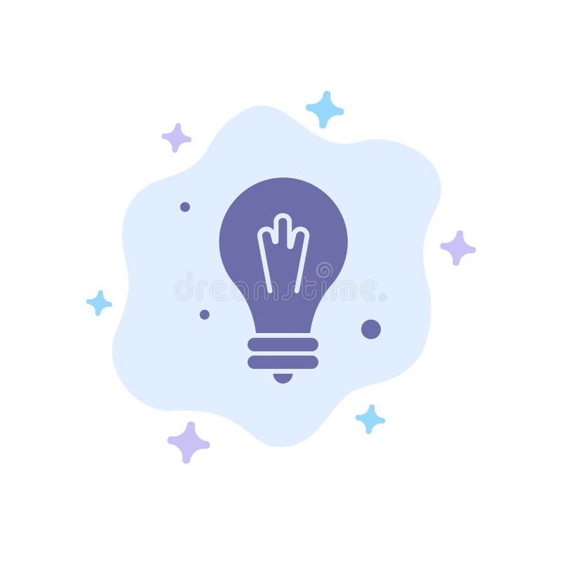 Bulb, Idea, Science Blue Icon on Abstract Cloud Background Stock Vector ...
