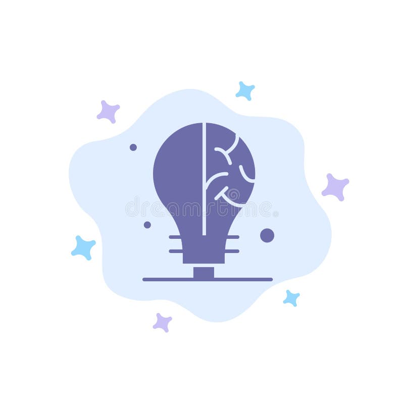 Bulb, Idea, Science Blue Icon on Abstract Cloud Background Stock Vector ...