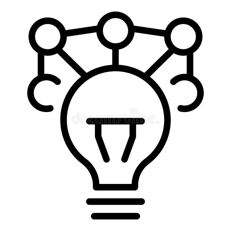 Bulb Idea Team Icon Outline Vector. Busy Office Stock Vector ...