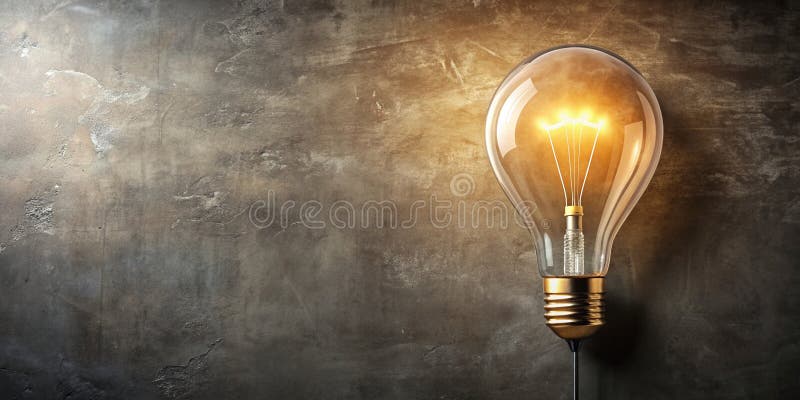 A Bulb of Ideas in Shape of Balloon on the Background of the Wall ...