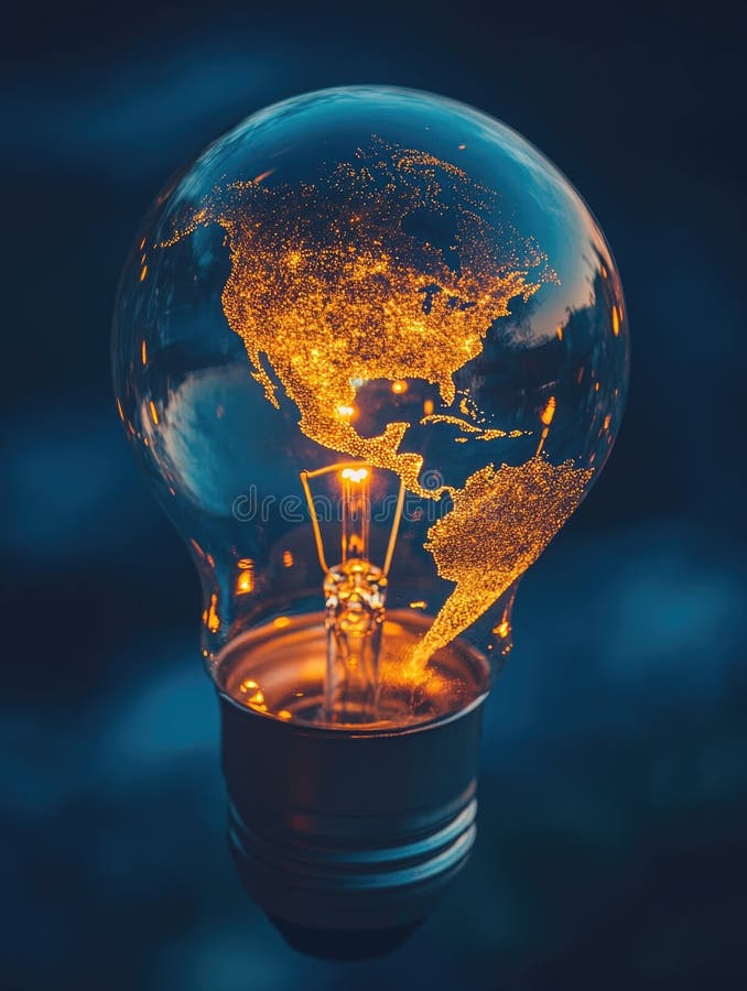 Bulb Illuminating World Map Stock Photos - Free & Royalty-Free Stock ...