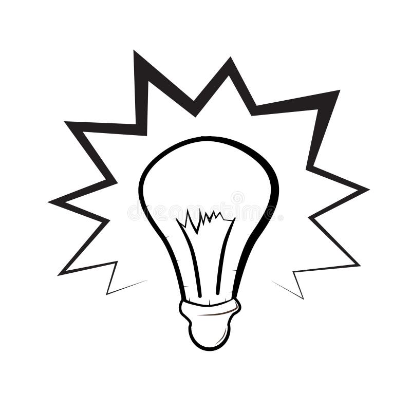 Halogen Lightbulb Icon. Light Bulb Sign. Electricity and Idea Symbol ...