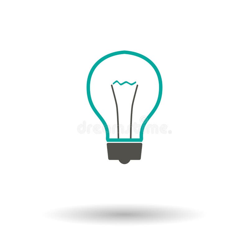 Bulb Isolated Icon. Light Bulb Filament Design Element Stock Vector ...