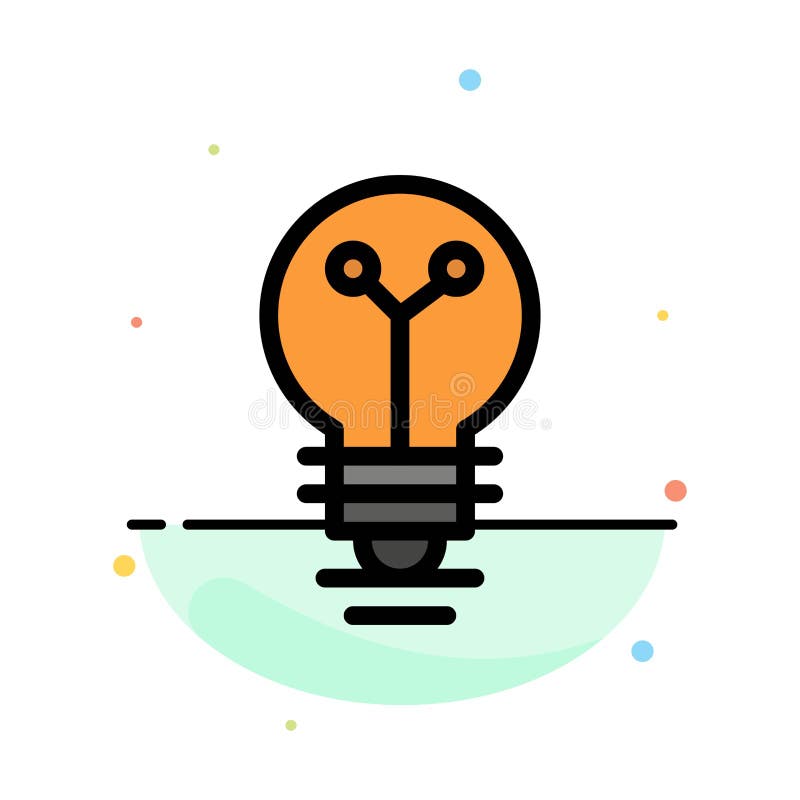 Bulb, Lab, Light, Biochemistry Abstract Flat Color Icon Template Stock ...