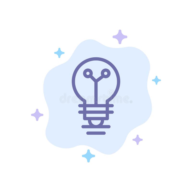 Bulb, Lab, Light, Biochemistry Blue Icon on Abstract Cloud Background ...