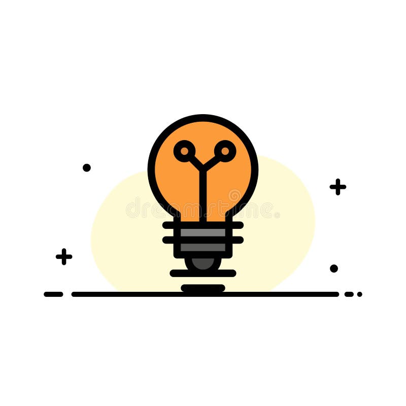 Bulb, Lab, Light, Biochemistry Business Flat Line Filled Icon Vector ...