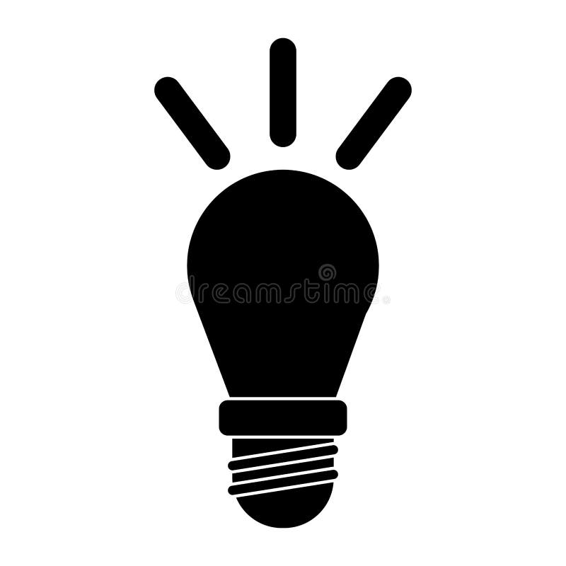 Bulb Lamp Light Environment Pictogram Stock Vector - Illustration of ...