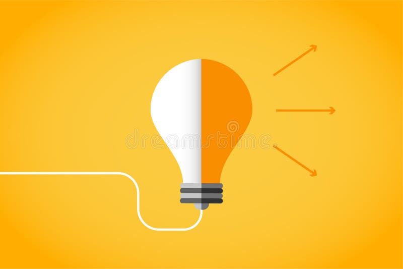 Bulb Lamp Light Idea Vector Background Stock Vector - Illustration of ...