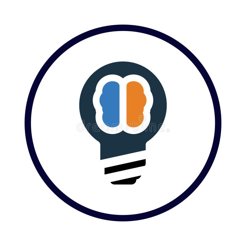 Bulb, Light Bulb, Brain, Human Brain, Creative Idea Icon Stock Vector ...