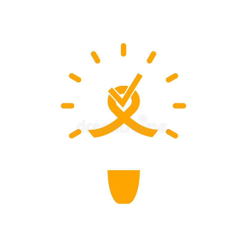 Bulb, Light, Business Creative Solutions Orange Icon Stock Vector ...